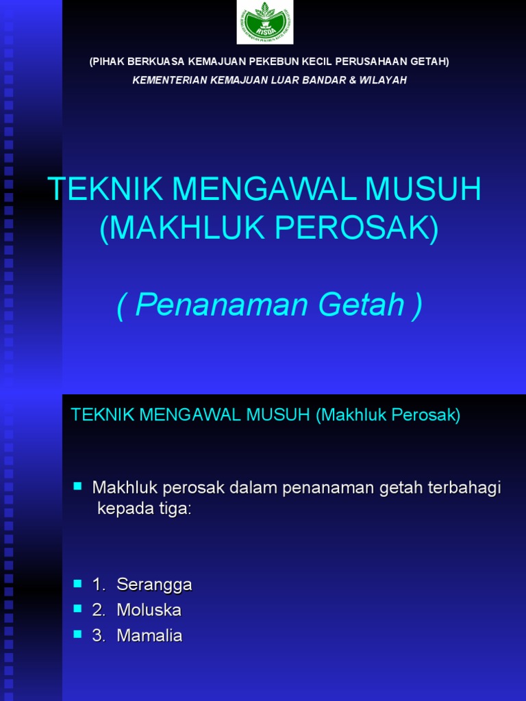 Teknik Mengawal Musuh (Makhluk Perosak) Getah | PDF