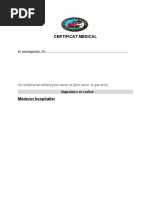 Certificat D'hospitalisation | PDF