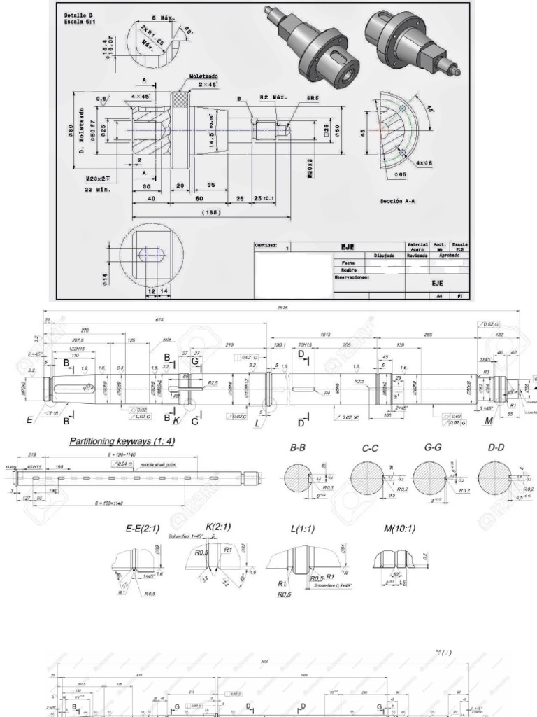 Ajustes y tolerancias Ejes en Planos | PDF