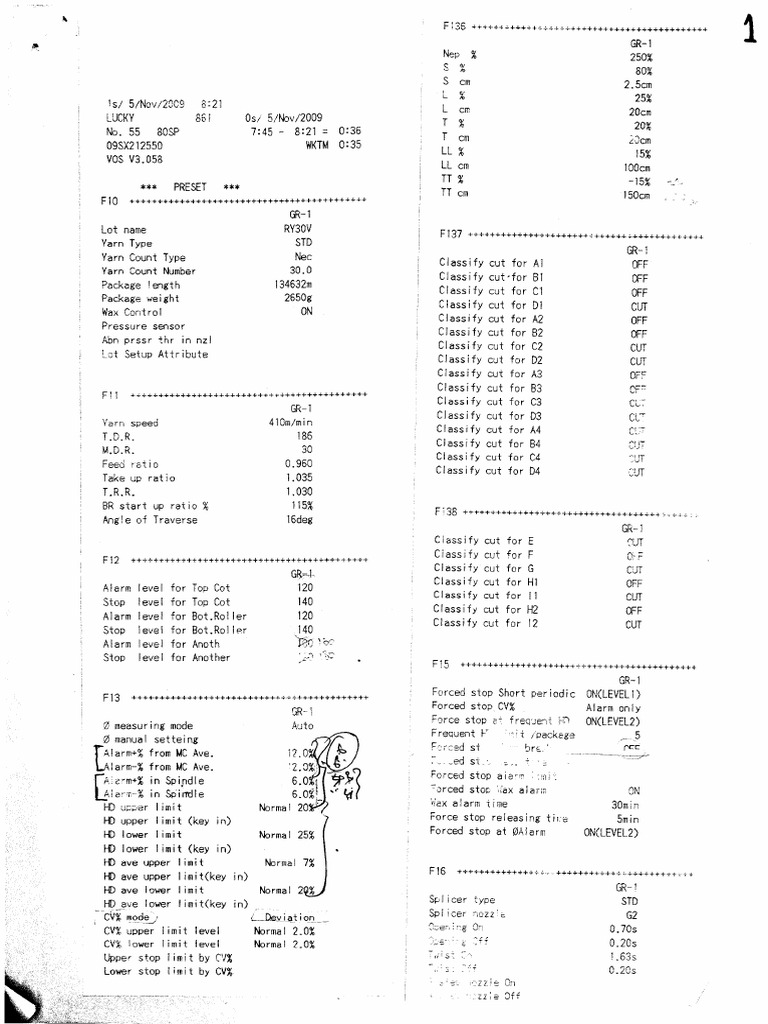 MVS Machine and Clearer Setting | PDF