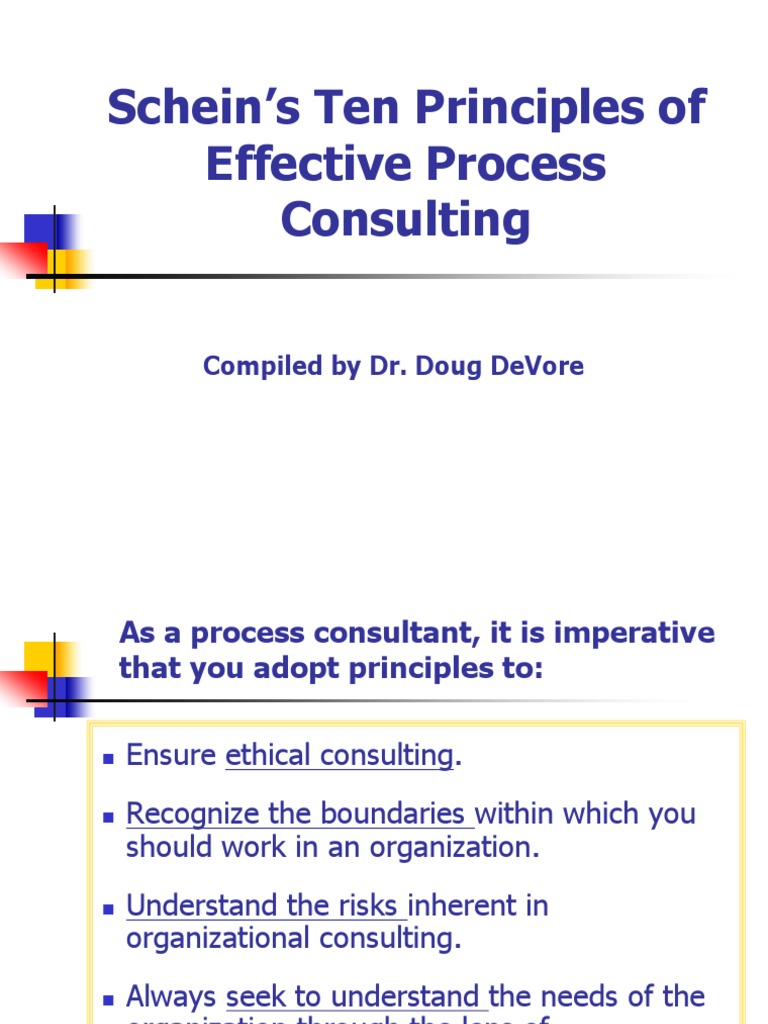 Schein's Principles of Process Consulting | PDF | Cognition ...