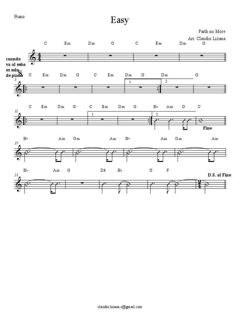 Easy - Piano | PDF