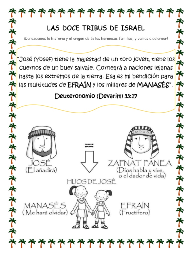 LAS DOCE TRIBUS DE ISRAEL Guías para Niños de Efraín y Manasés | PDF