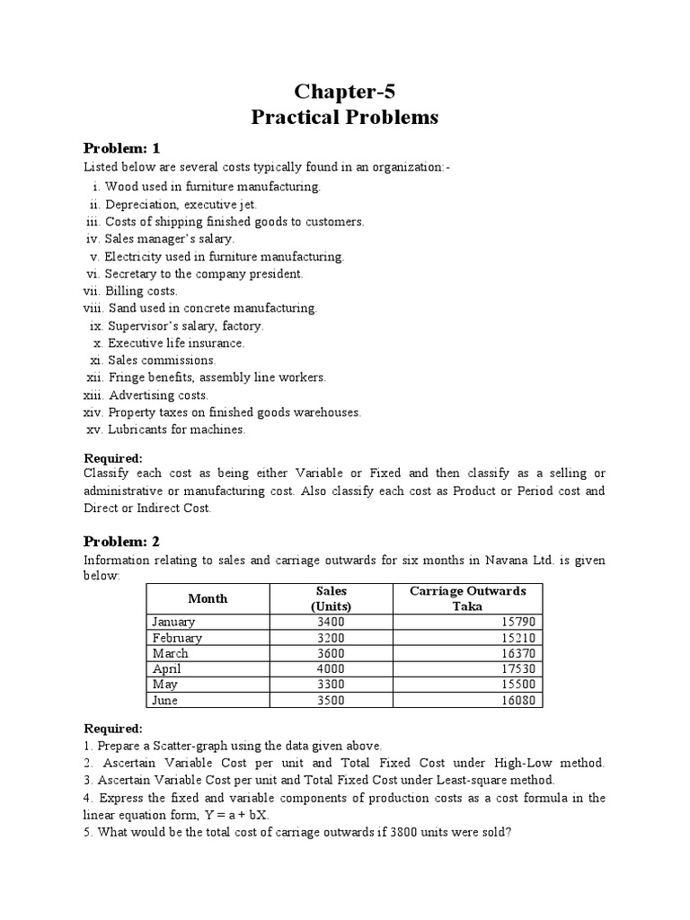 Cost Classification and Analysis Guide | PDF | Least Squares | Variable (Mathematics)