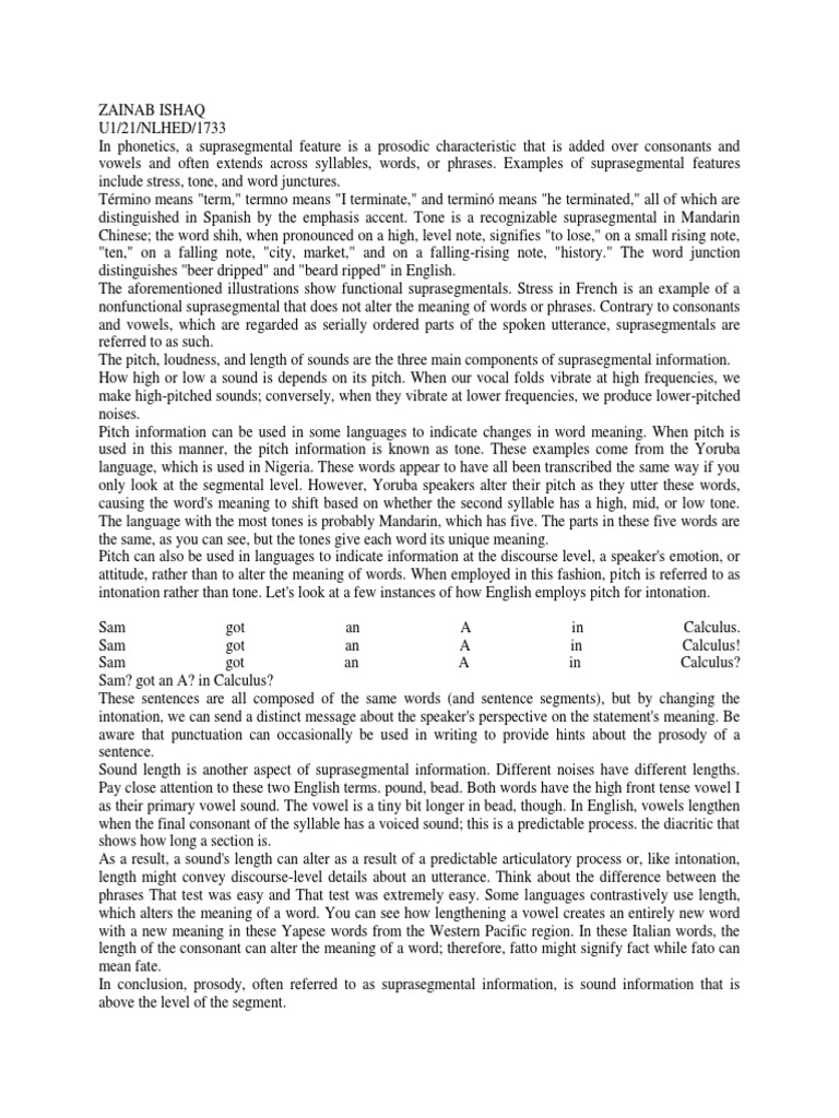 In Phonetics | PDF | Stress (Linguistics) | Tone (Linguistics)