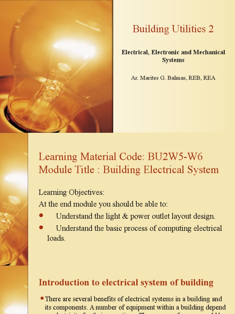 Overview of Building Electrical Systems | PDF | Electrical Wiring ...
