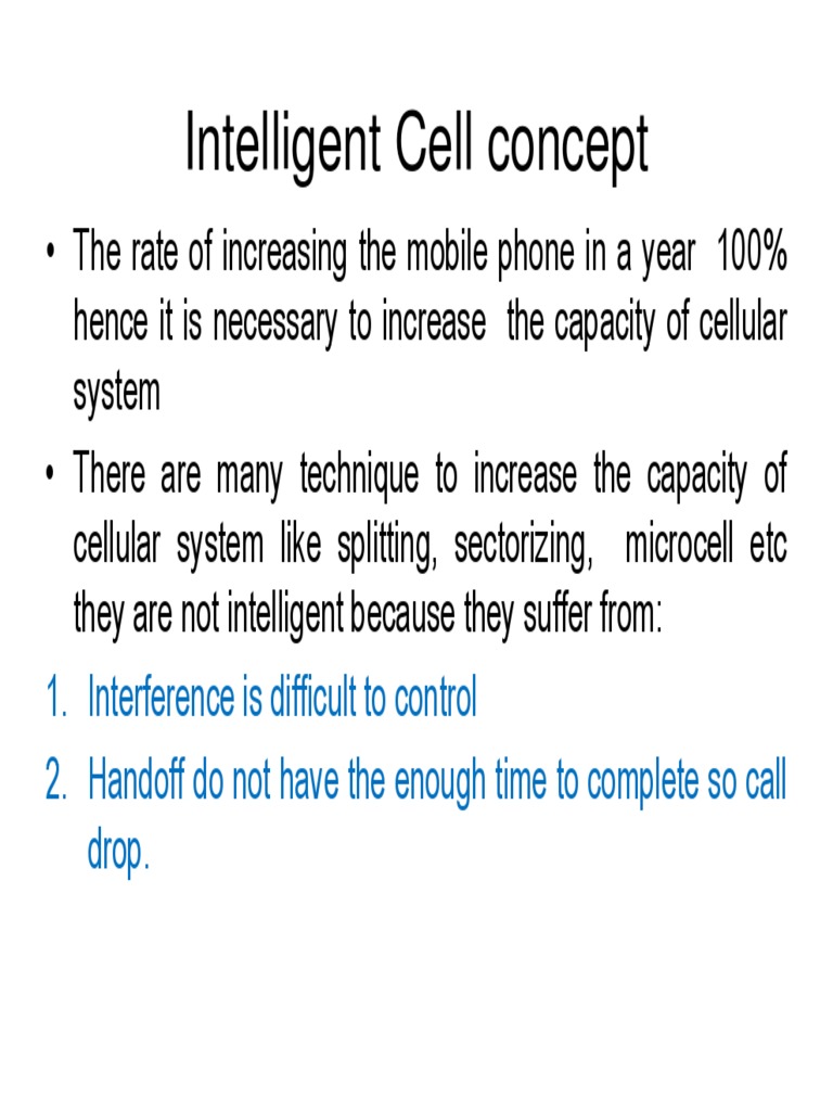 Intelligent Cell Concept | Download Free PDF | Cellular Network | Radio