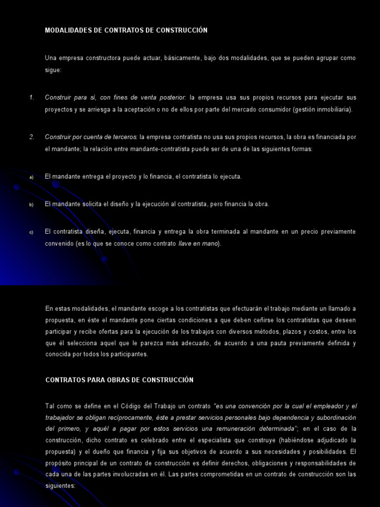 Contratos de Construcción | PDF | Contratista general | Business