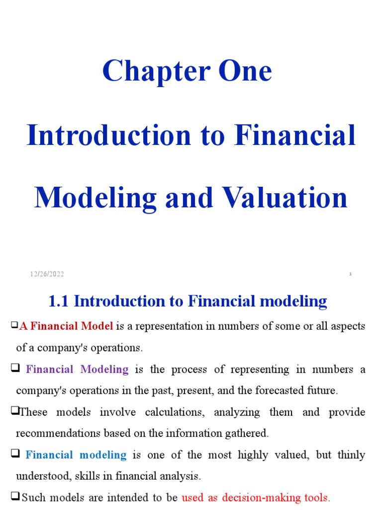 Financial Modeling Chapter 1 | PDF | Net Present Value | Discounted Cash Flow