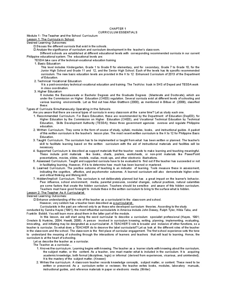 Chapter 1 Modules 1 2 Pdf Curriculum Learning 