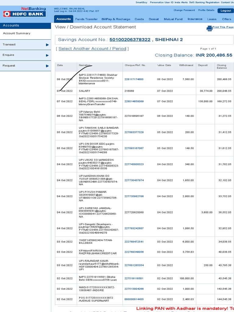 Welcome To HDFC Bank NetBanking | PDF | Computing | Financial Technology