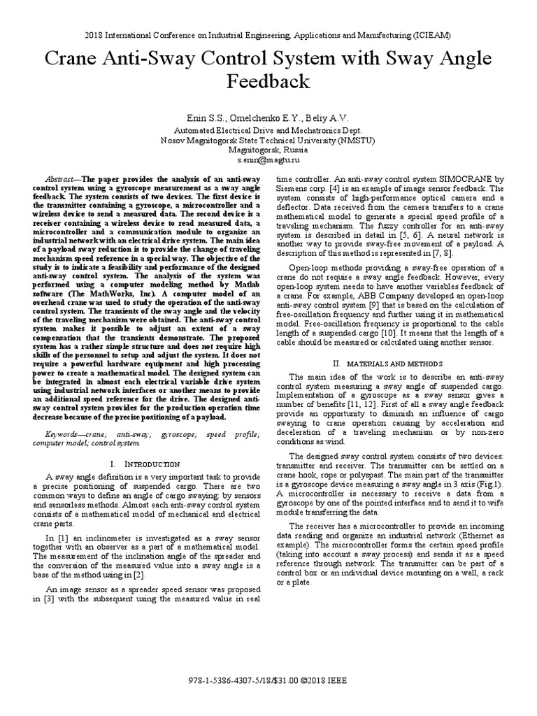 Enin 2018 | PDF | Control System | Control Theory