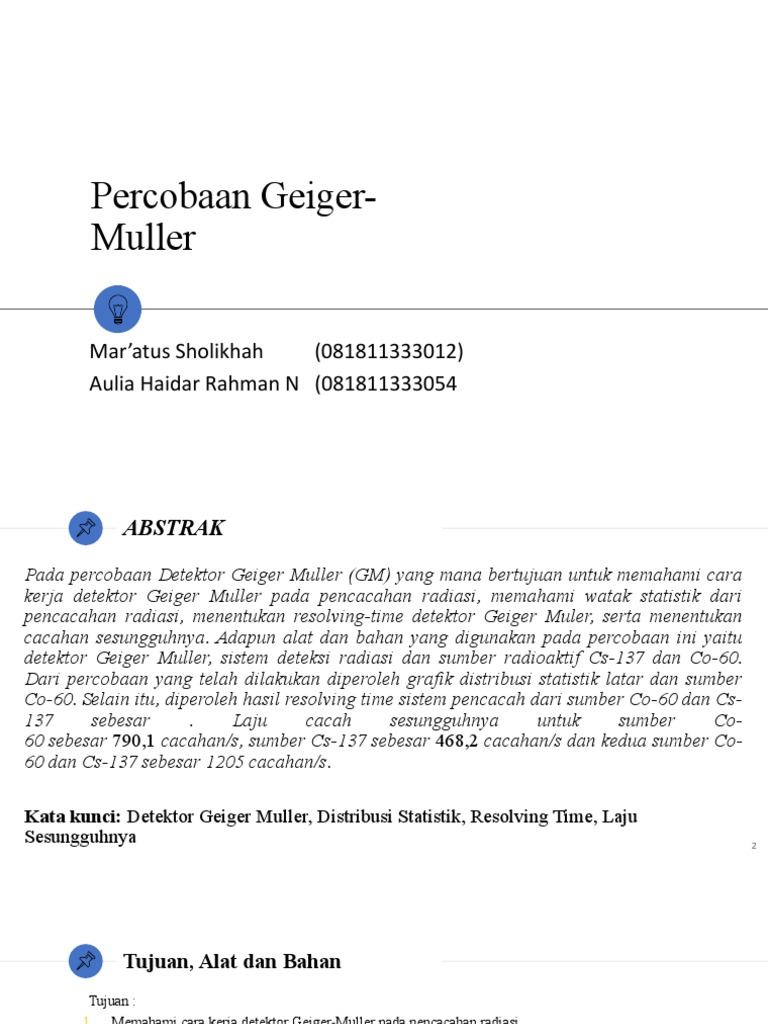 Percobaan Geiger Muller | PDF