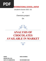 Best Chemistry Investigatory Project - Class XI & XII - Chocolate ...