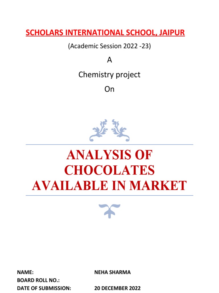 Project File Demonstration | PDF | Chocolate | Taste