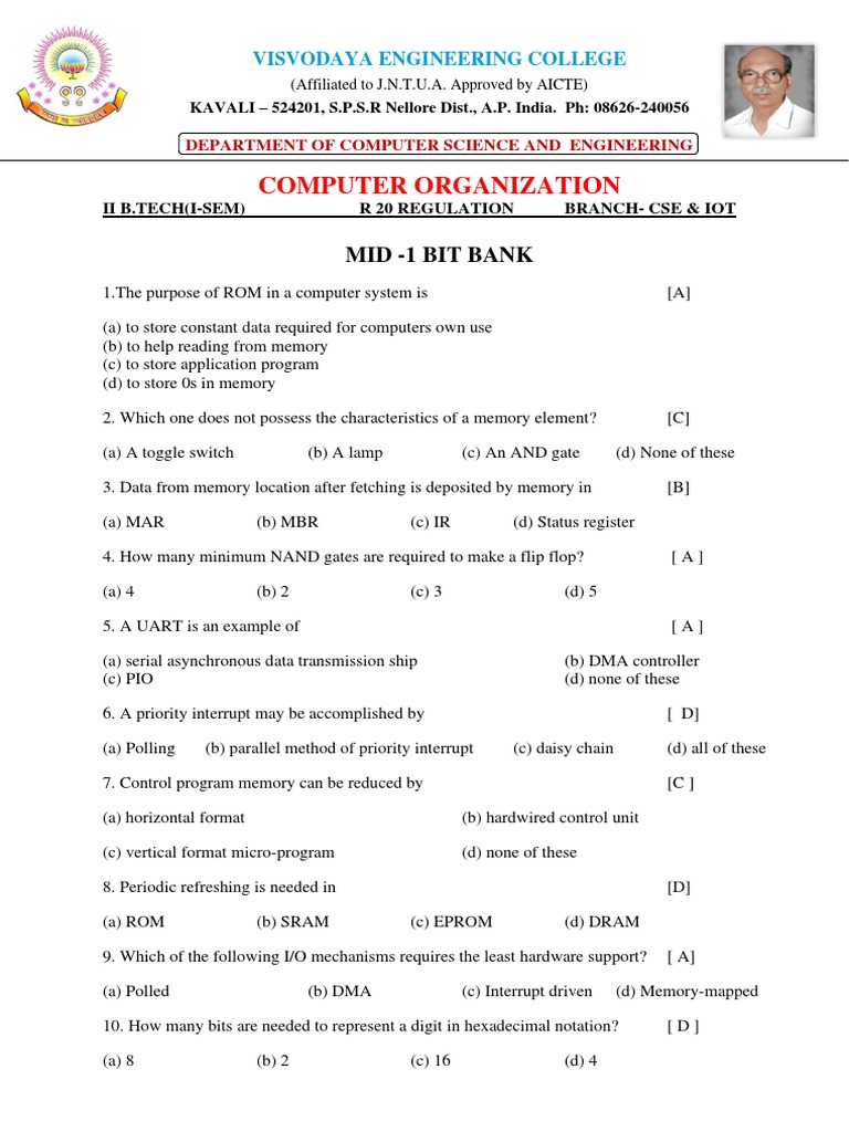 CO MID-1 Bits | PDF | Computer Data Storage | Random Access Memory