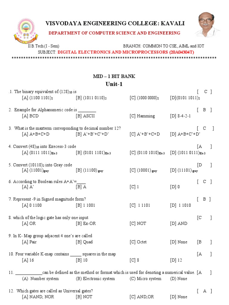 Demp Mid-1 Bit Bank | PDF | Digital Technology | Theoretical Computer Science