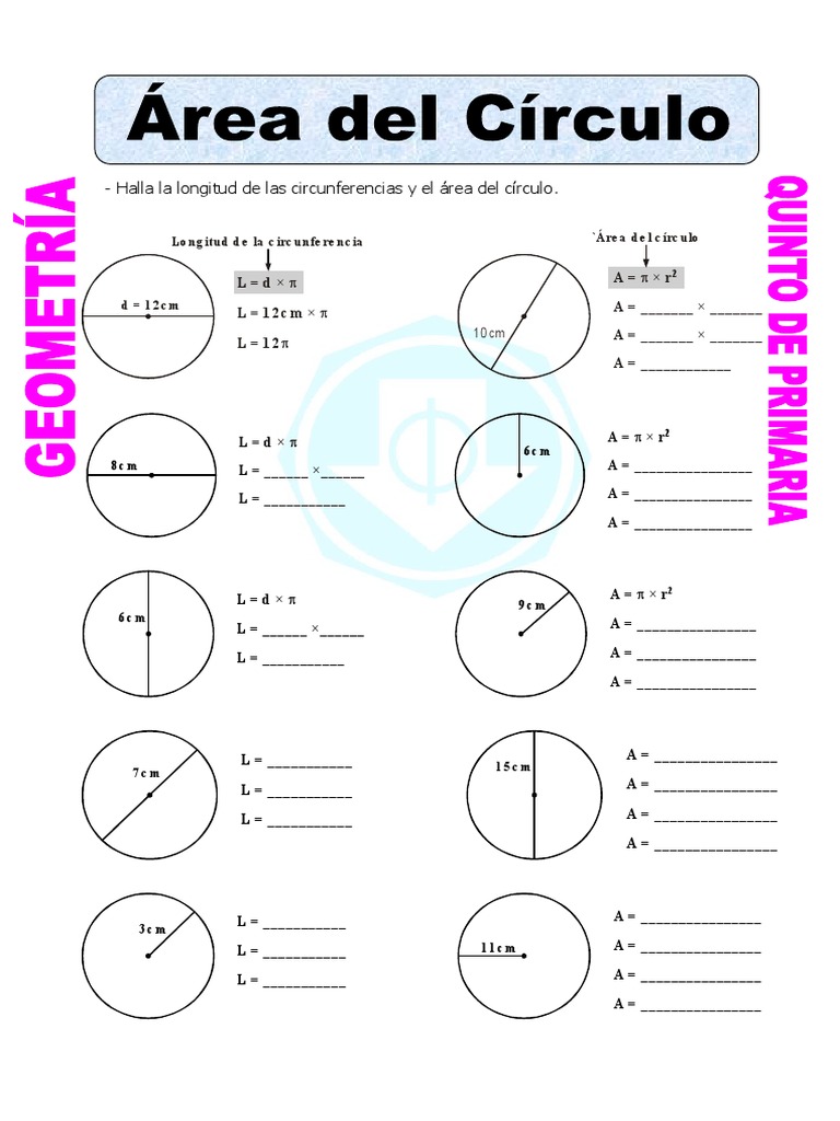 2 - Área Del Círculo - 5° Prim. | PDF | Ciencia y matemáticas | Informática
