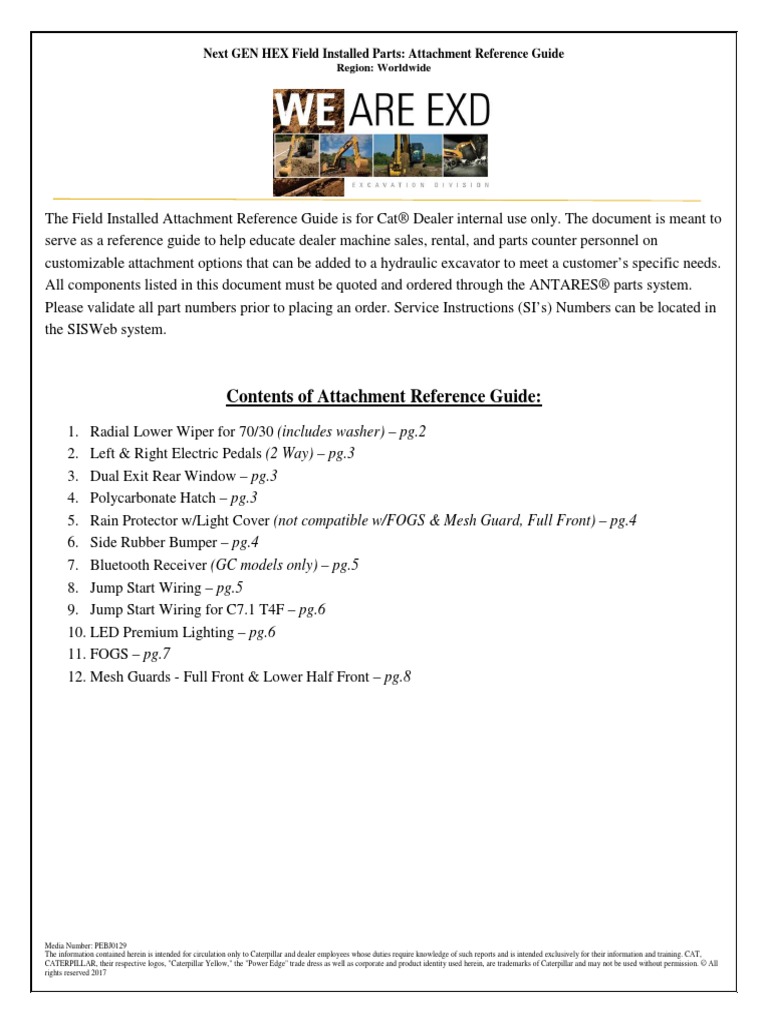 NEXT GEN HEX - SERVICE PARTS REFERENCE GUIDE - 2017 - revised10OCT2017 ...