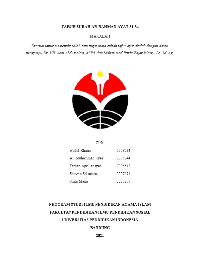 Makalah Tafsir Ar-Rahman 31-34 - K4 | PDF