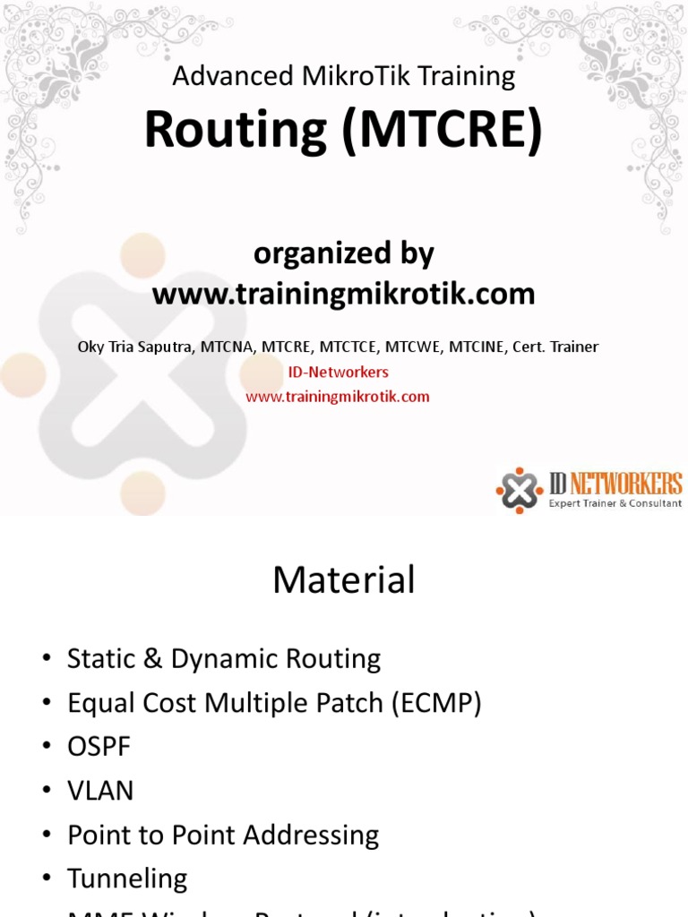 MTCRE Presentation Material-English | PDF | Routing | Ip Address