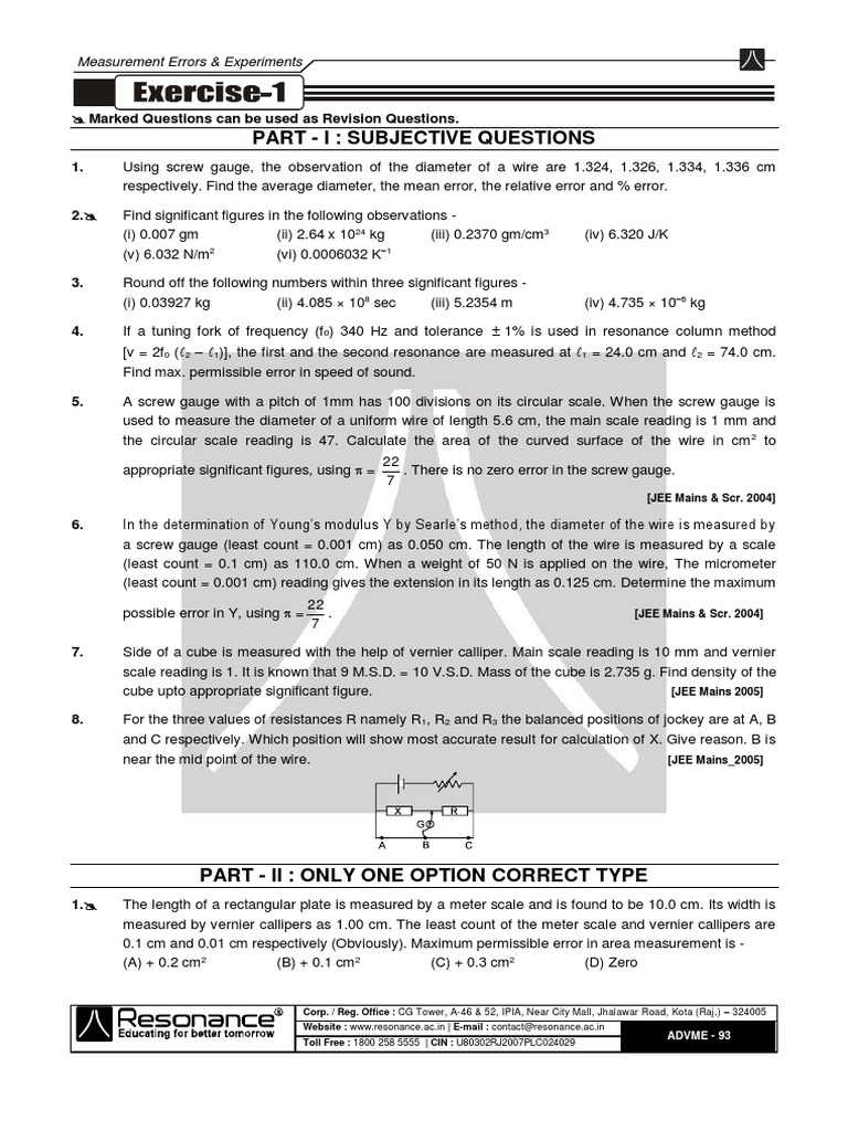 Exercise - 1 2 PC MnvEBRC | PDF | Electrical Engineering | Physical ...