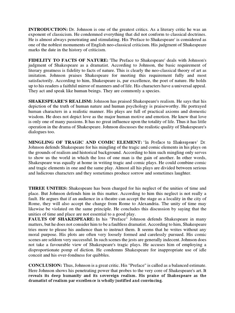 Dr. Johnson | PDF | William Shakespeare | Tragedy