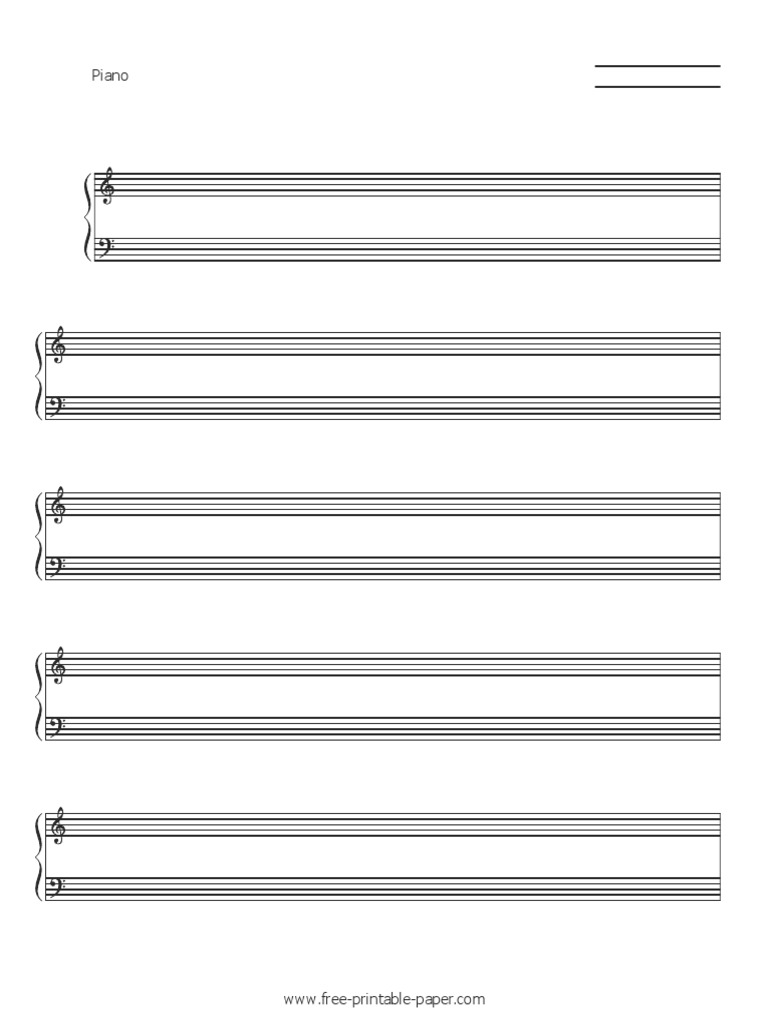 Blank Piano Sheet Music | PDF