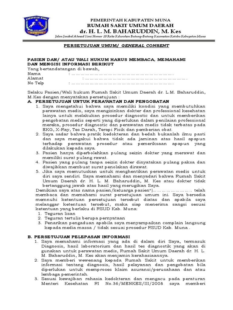Formulir General Consent | PDF | Hukum