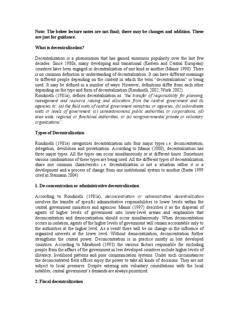 Understanding Decentralization | PDF | Decentralization | Accountability