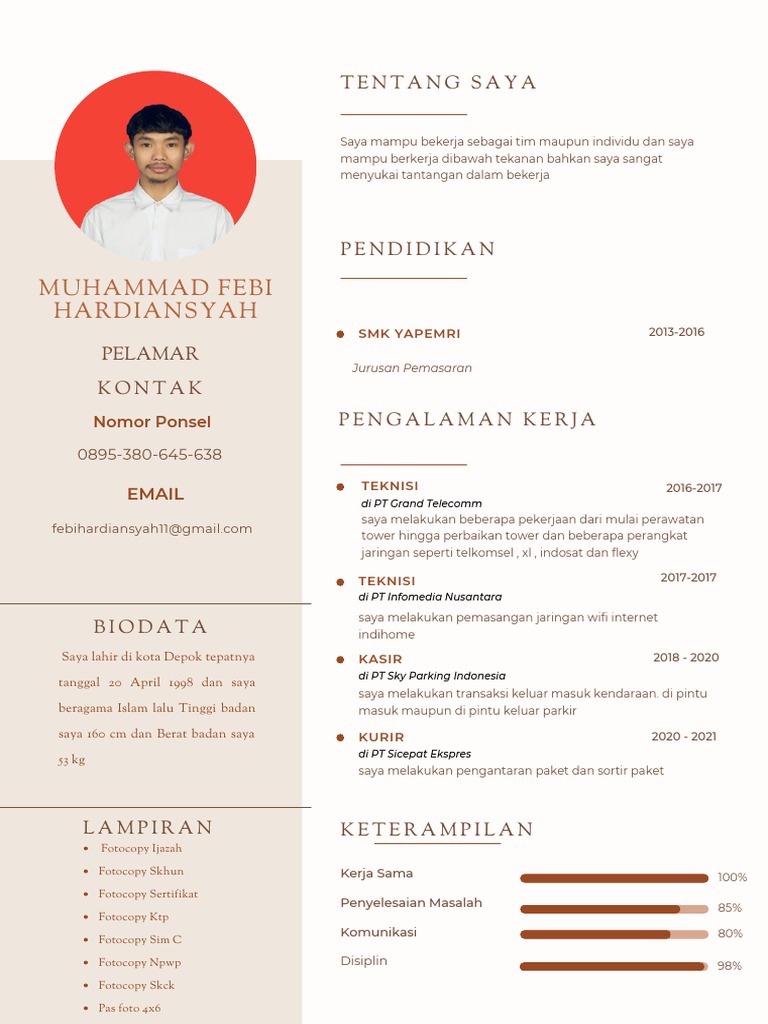 CV Muhammad Febi Hardiansyah | PDF