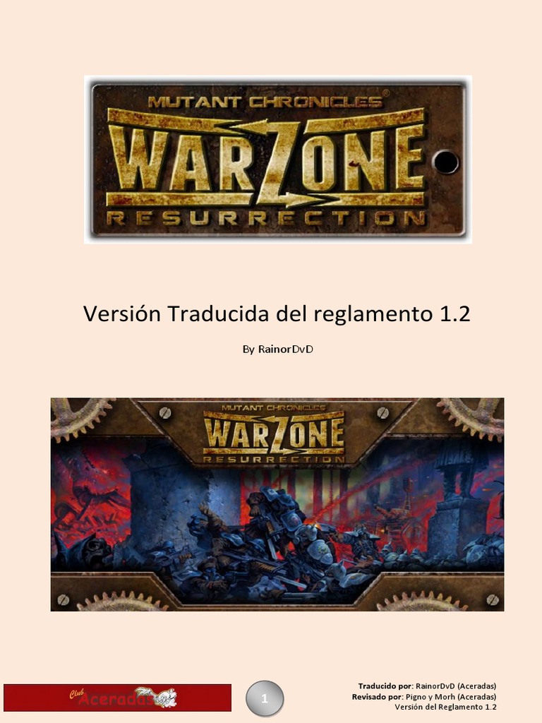 Reglas Warzone Resurrection 1.2 (V.5.Español) | Descargar gratis PDF | Fuerza | Ciencia militar