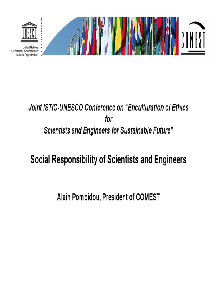 Social Responsibility of Scientists and Engineers | PDF | Science ...