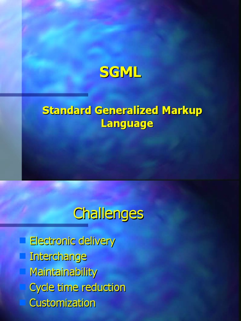 SGML 2 | PDF | Markup Language | Written Communication SGML 2 | PDF | Markup Language | Written Communication
