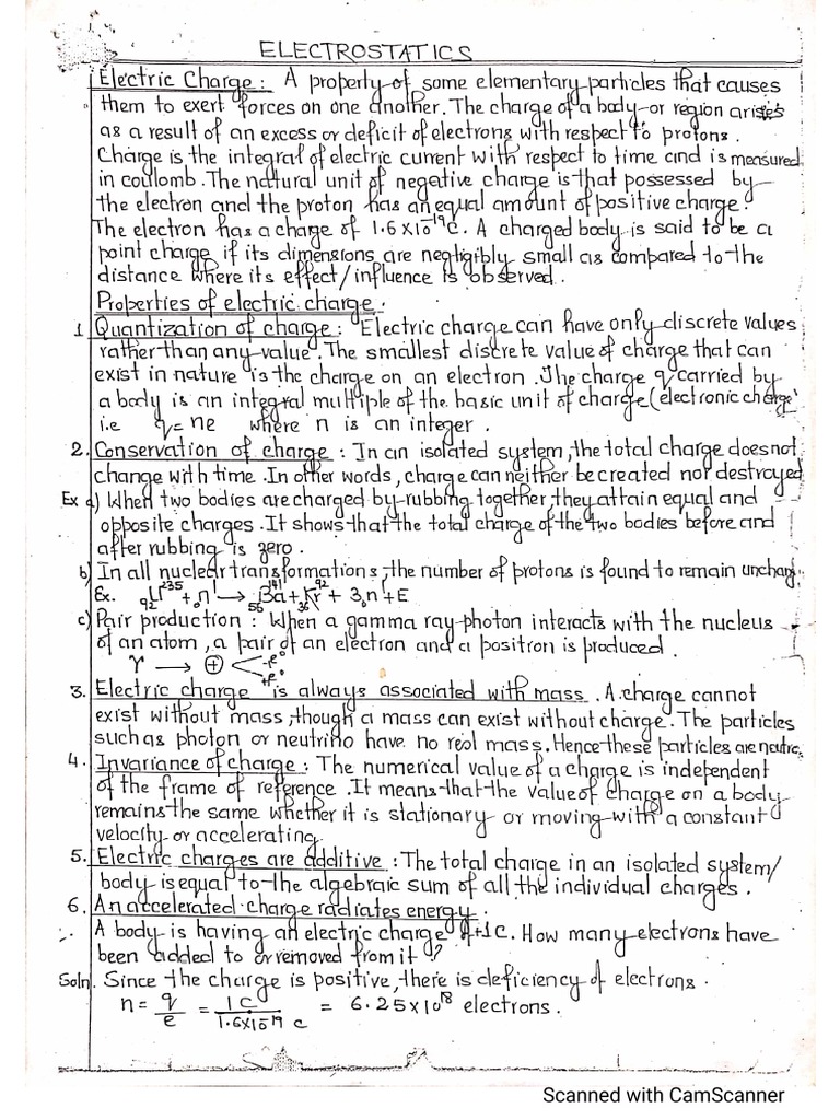 Electrostatics | PDF