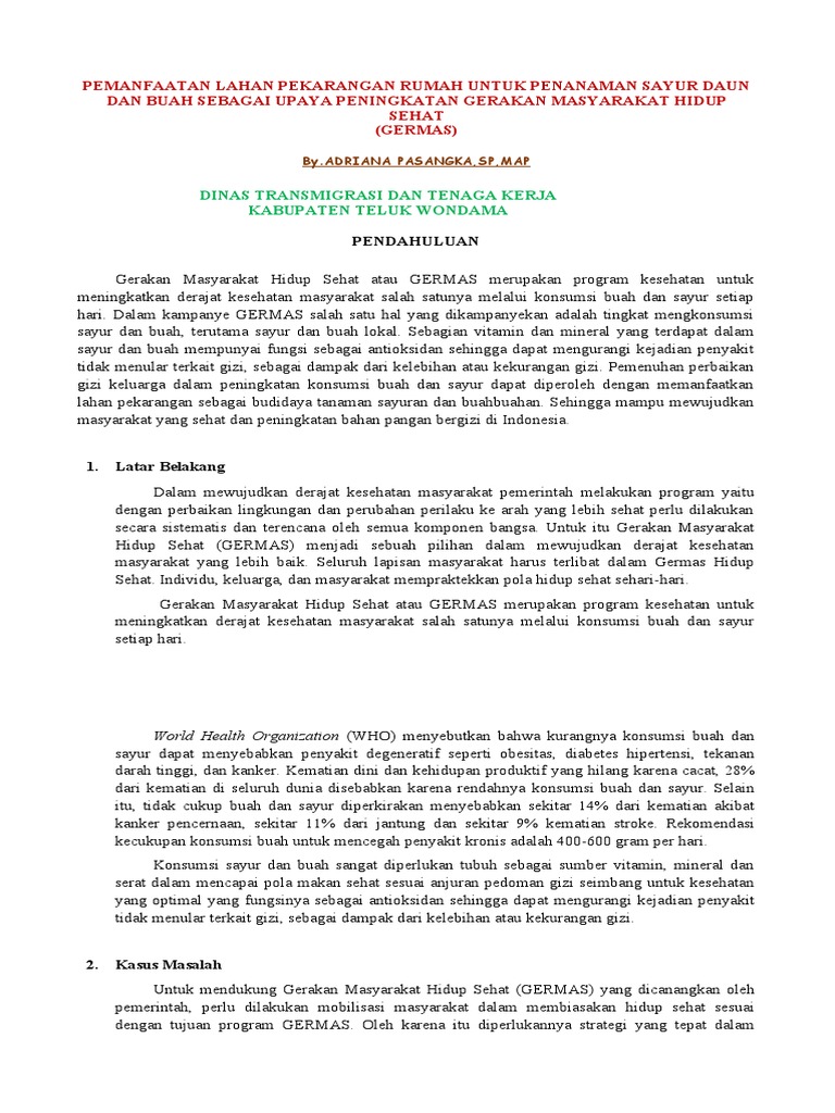 Materi Pemanfaatan Pekarangan 2022 | PDF | Kesehatan Holistik