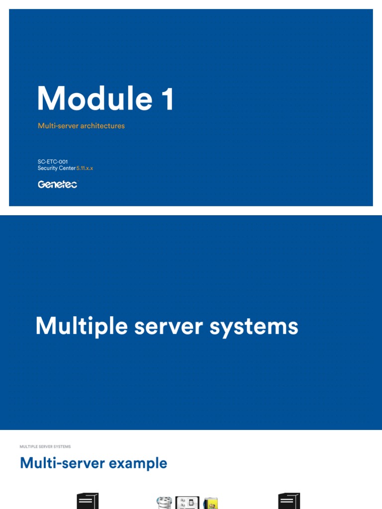 SC-ETC-001 5.11 - Module 1 - Multi-Server Architecture | PDF | Multicast | Computing
