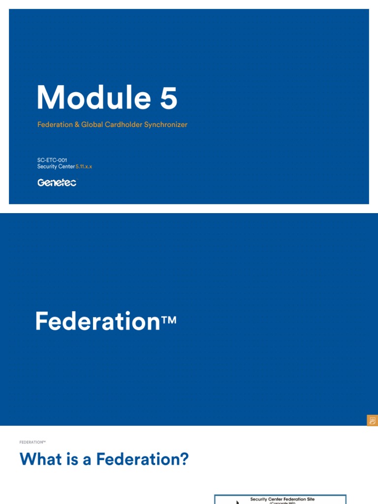 SC-ETC-001 5.11 - Module 5 - Federation & GCS | PDF