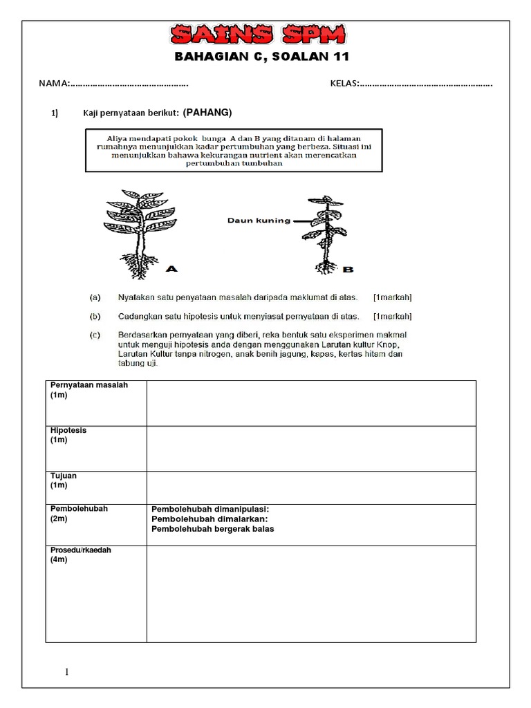Soalan 11 Sains Spm 2021 Pdf