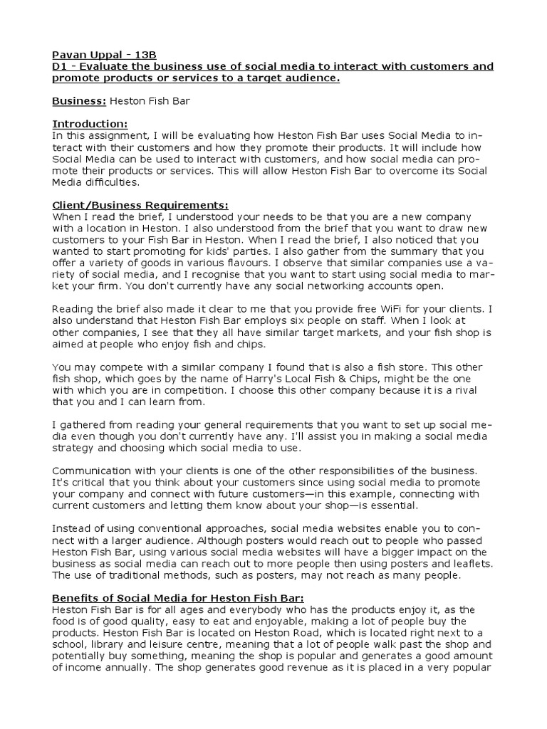 D1 - Evaluation, After Feedback Update | PDF | Social Media | Popular ...