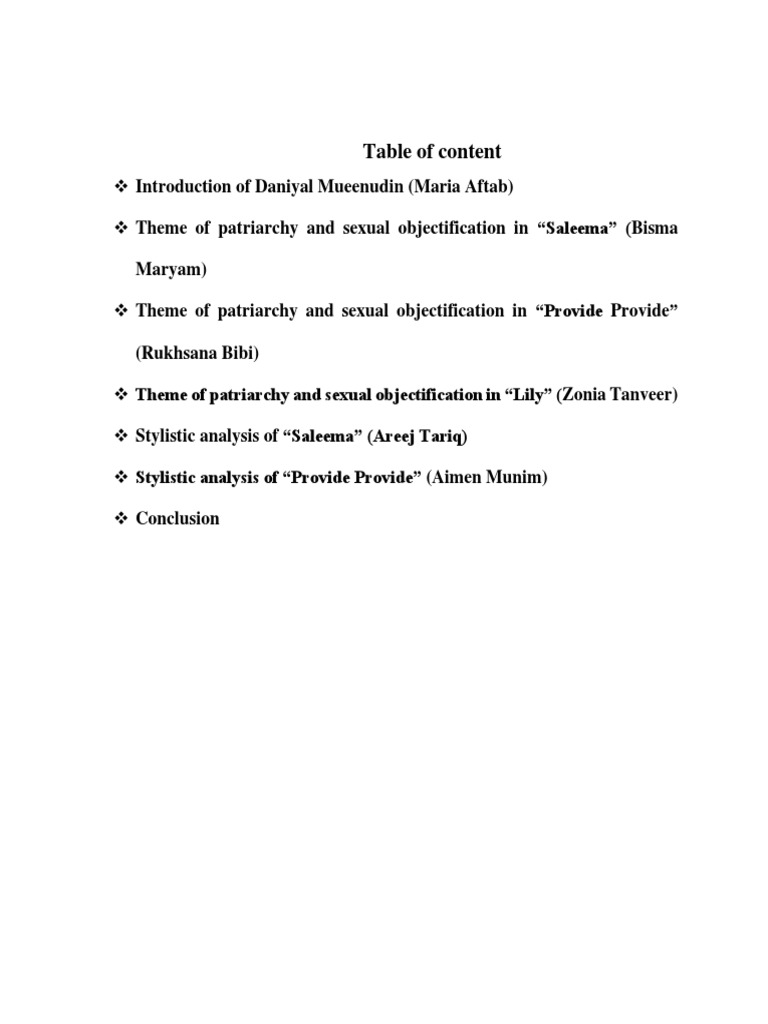 Daniyal Mueenuddin Stories Analysis | PDF