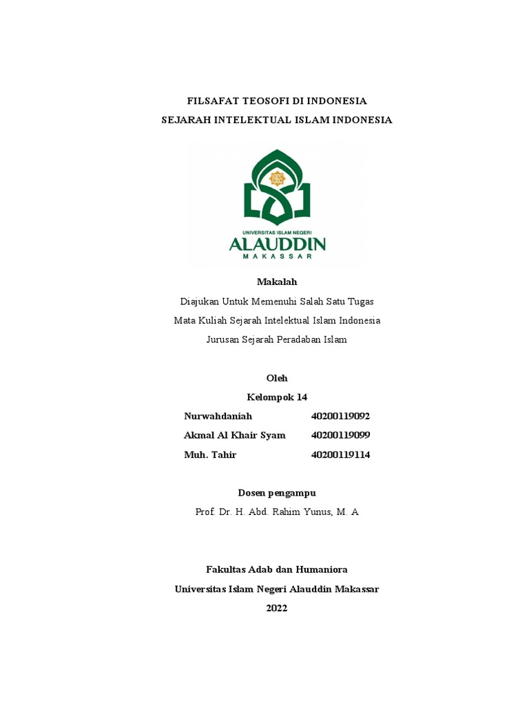 Filsafat Teosofi di Indonesia | PDF