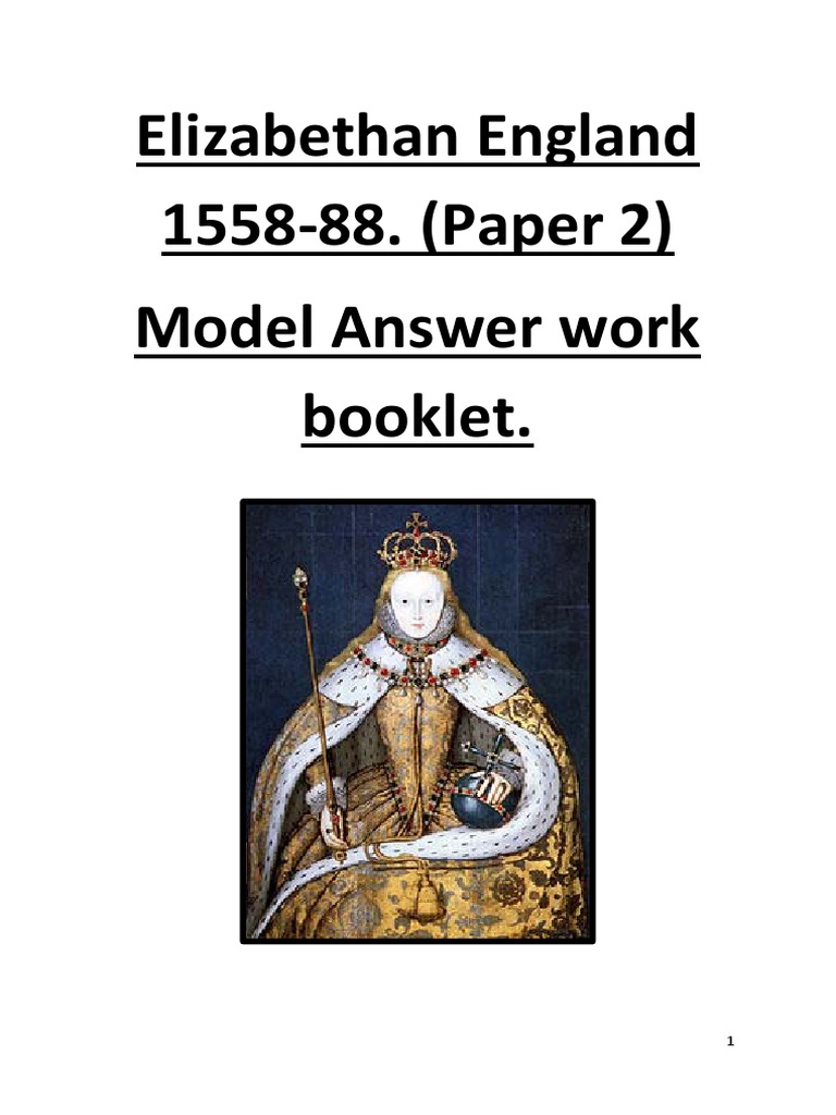 Elizabeth Model answer booklet | PDF