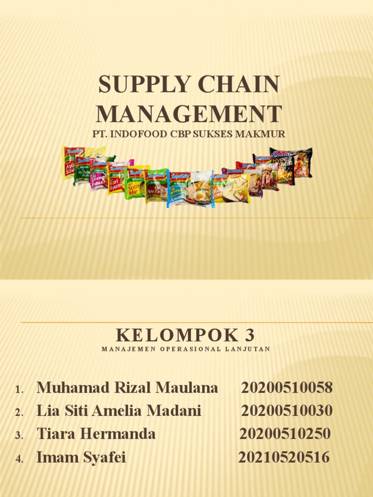 Supply Chain Management - PT Indofood | PDF | Bisnis