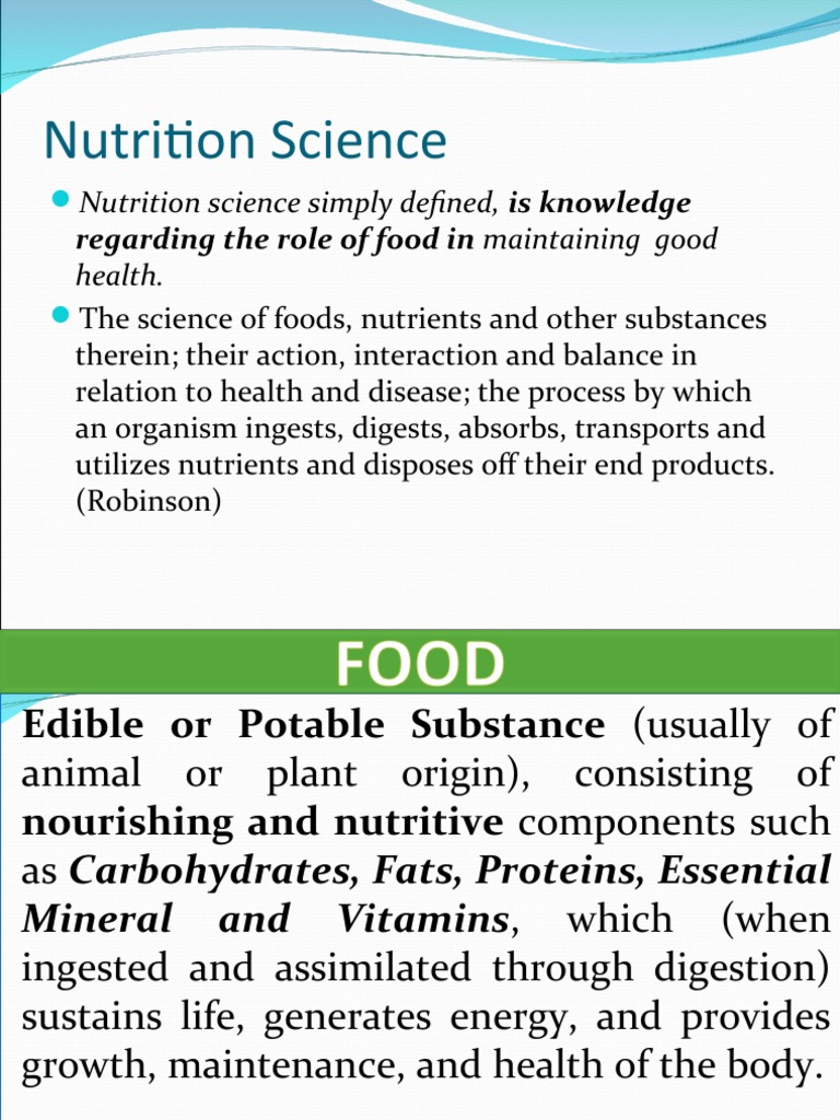 Nutrition Science Guide | PDF | Nutrients | Foods
