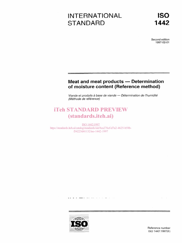 Iso 1442 1997 | PDF | International Organization For Standardization ...