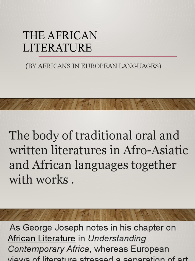 Overview of African Literature Types | PDF | African Literature