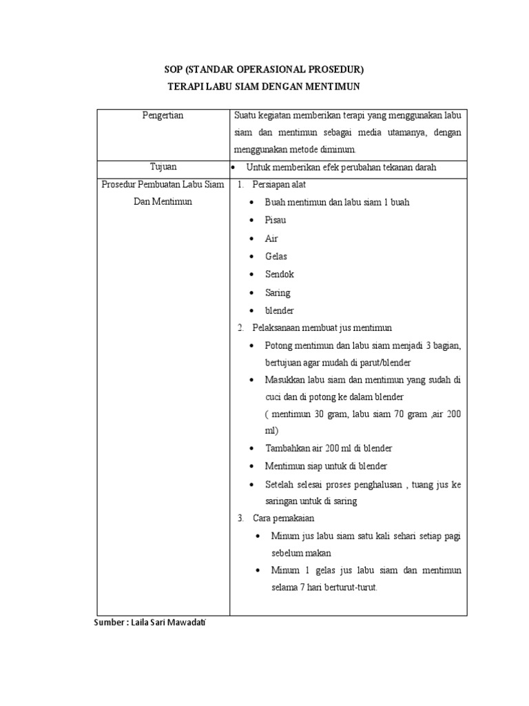 Sop Labu Siam Dan Mentimun | PDF