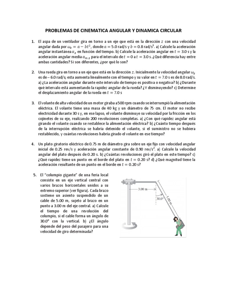 PD 7 - Cinematica Angular | PDF | Velocidad | Cinemática