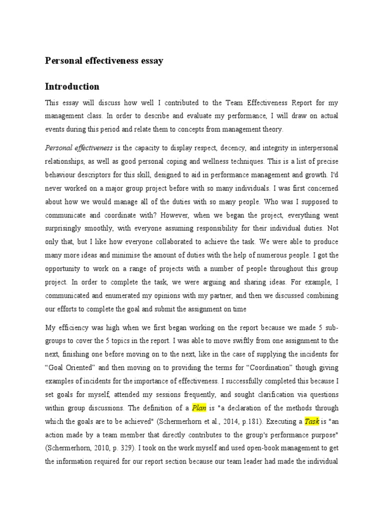 Demonstrating Personal Effectiveness | PDF | Goal | Communication